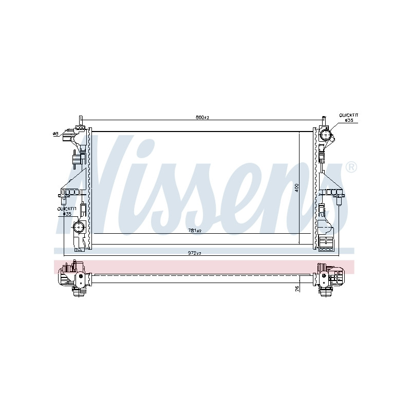 Radiateur, refroidissement du moteur 1382421080