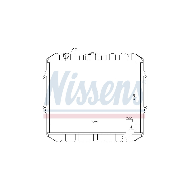 Radiateur d'eau pour MITSUBISHI PAJERO II 2,5 TD 99cv