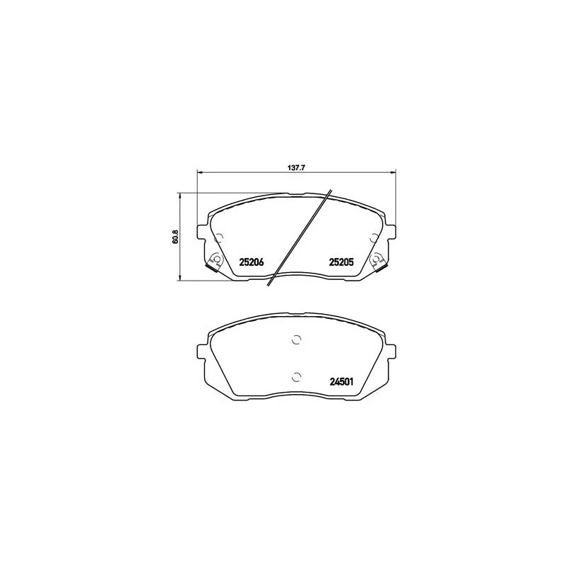 Jeu de 4 plaquettes de frein avant pour HYUNDAI ix35 2.0 CRDi 136cv ...