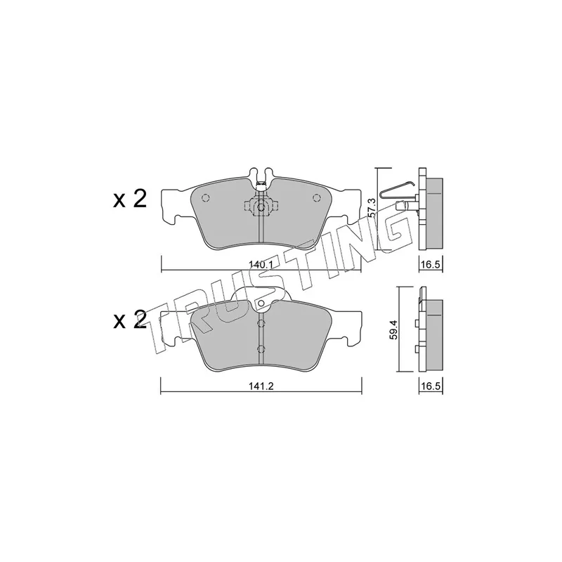 007420102041 OEM Jeu de 4 plaquettes de frein arrière